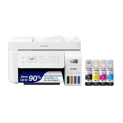 Epson EcoTank ET-4800 Wireless All-in-One Cartridge-Free Supertank ...